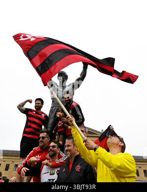 Philadelphia -USA, June 16, 2025 FIFA Club World Cup, Flamengo fans ...