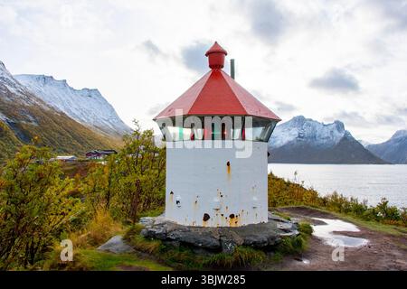 Lighthouse of Husoy Island - Norway Stock Photo - Alamy