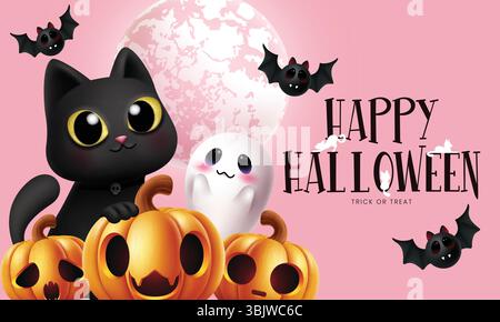 halloween characters and bats Stock Vector Image & Art - Alamy