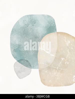 modern contemporary art with light gray, tomato and orange colors ...