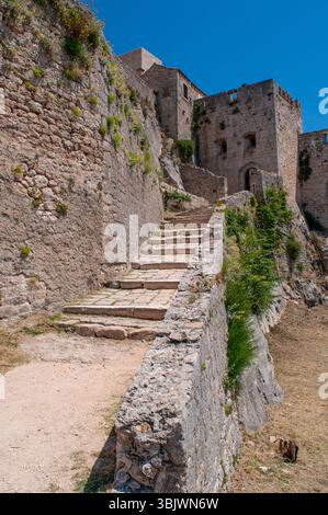 medieval castle or fortress at klis near split in croatia. game of ...