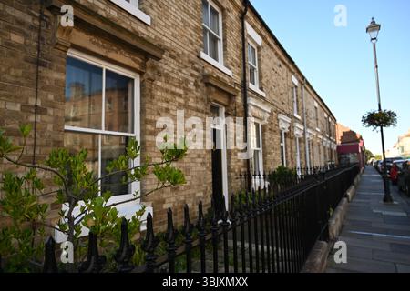 Shops on Milton Street, Saltburn-by-the-Sea, North Yorkshire Stock ...