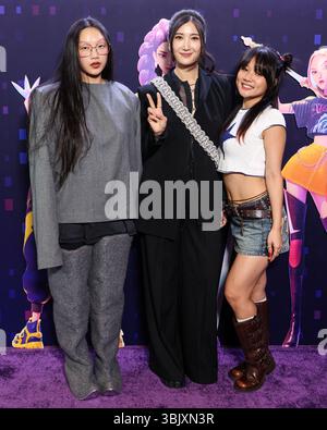 (L-R) EJAE, REI AMI and Audrey Nuna speak onstage at the 2025 MTV Video ...