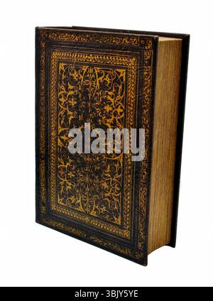 The ancient book isolated on white Stock Photo - Alamy