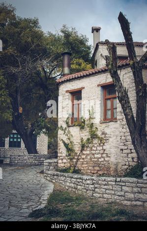 Traditional house in Koryshades village, in Evritania, Greece Stock ...