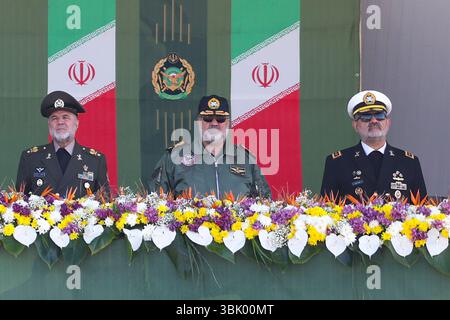 Shahram Irani, Commander of the Iranian military Navy speaks during his ...