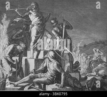Nehemiah rebuilds the walls of Jerusalem Stock Photo - Alamy