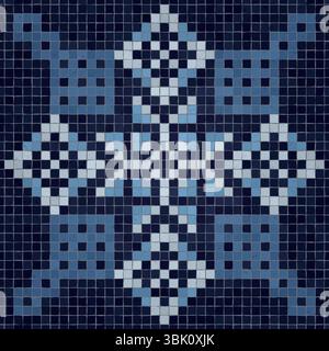 Scandinavian style seamless mosaic tiles pattern Stock Photo - Alamy