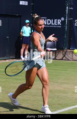 Marta Kostyuk of Ukraine during her Ladies' Singles match against Nadia ...