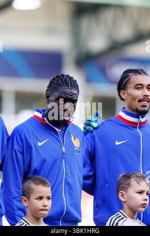 Christian Mawissa seen during UEFA Euro U-21 2025 game between national ...