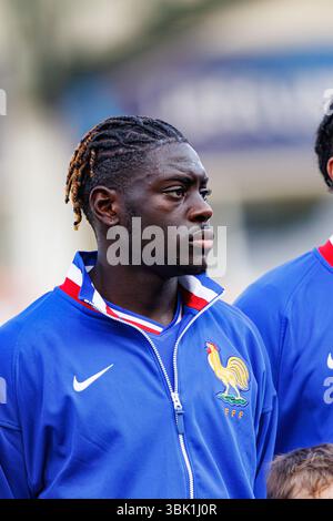 Christian Mawissa seen during UEFA Euro U-21 2025 game between national ...