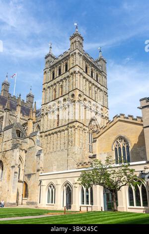 Tower, Exeter Cathedral, Historical Heritage, England Stock Photo - Alamy