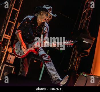 Leeds, UK. 17th June, 2025. British rock band The Waterboys playing ...