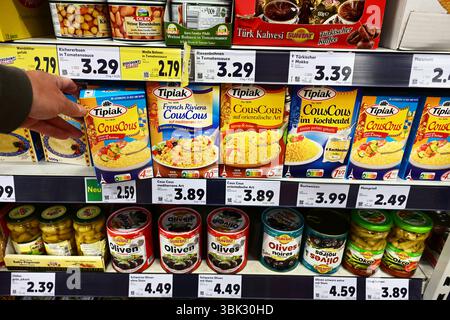 Couscous in a German grocery Stock Photo - Alamy