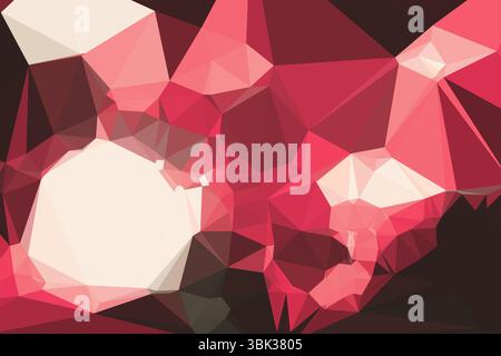 Abstract faceted geometric pink background Stock Photo - Alamy