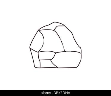 grey rock stone boulder emoji symbol sign icon vector illustration ...