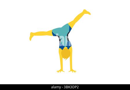 cartwheel emoji symbol sign icon vector illustration person doing ...