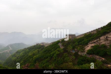 The Great Wall of China at Badaling bad weather Stock Photo - Alamy