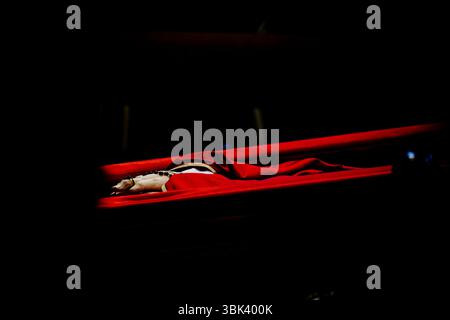 The coffin with the body of Pope Francis displayed inside St. Peter s ...