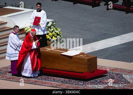Funeral ceremony of the late Pope Francis at St. Peter's Square in the ...