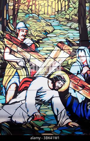 3rd Stations of the Cross, Jesus falls the first time, Basilica of the ...