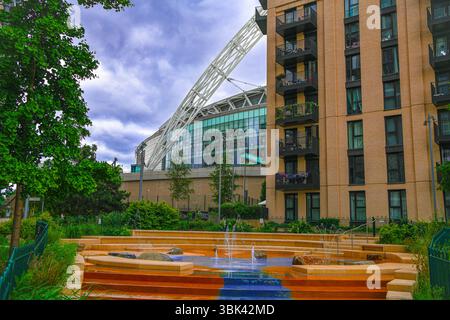 The architecture of the Wembley Stadium in London Stock Photo - Alamy