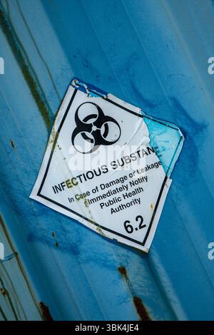biological hazard and risk symbol, warning sign for danger of infection ...