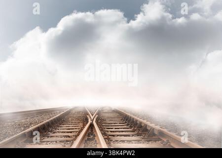 Train tracks leading over the horizon Stock Photo - Alamy