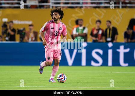 Maximiliano Falcon of Inter Miami CF enters the field of play priro to ...