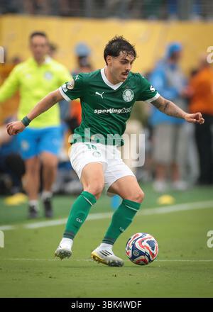 New Jersey, USA. 15th June, 2025. Richard Rios of Palmeiras reacts ...