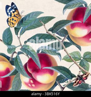 Red and yellow tropical floral botanical flowers. Wild spring leaf ...