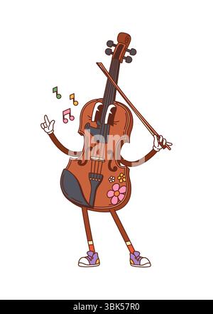 Vector illustration of a viola in cartoon style isolated on white ...