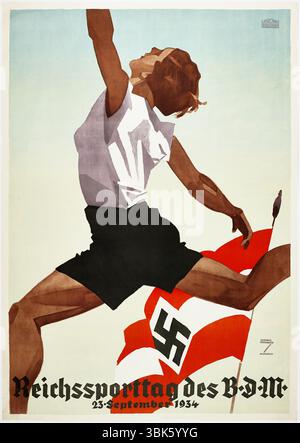 Vintage 1930's Propaganda Poster Nazi Germany 'Every soldier belongs in ...