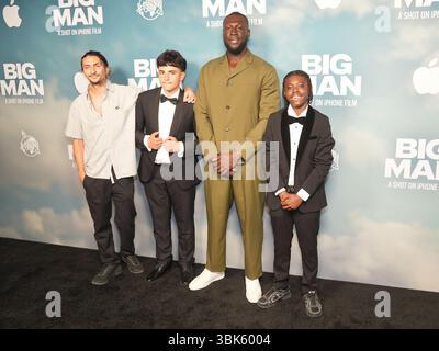 (left to right) Klevis Brahja, Stormzy, and Jaydon Eastman arrive for ...