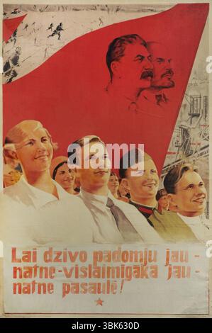 Long Live the Soviet youth, the happiest youth of the world! Soviet ...