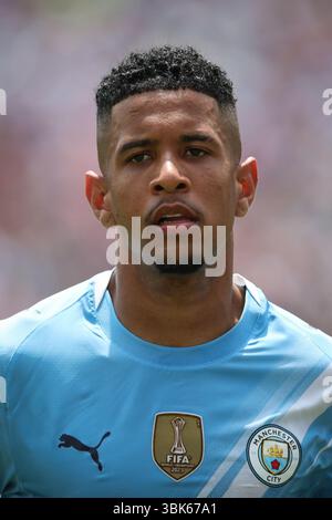 Savinho #26 of Manchester City F.C. chests the ball during the Carabao ...