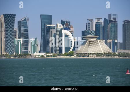 "Skyline, skyscraper, Doha, Qatar, Orient, Middle East; Asia Stock ...