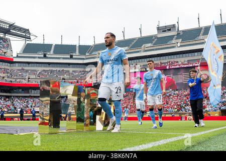 Rayan Cherki of Manchester City FC looks on during the FIFA Club World ...
