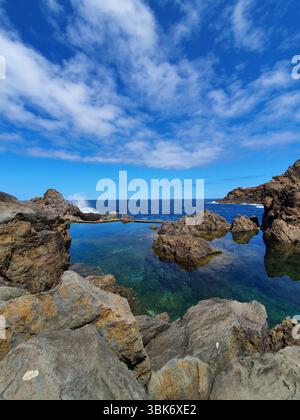 Pristine natural rock pools with crystal clear water. River-carved ...