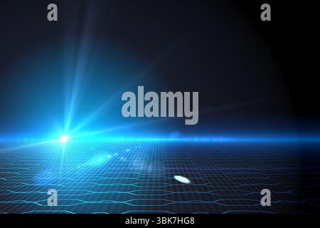 Hexagon pattern on technical background with binary code Stock Photo ...