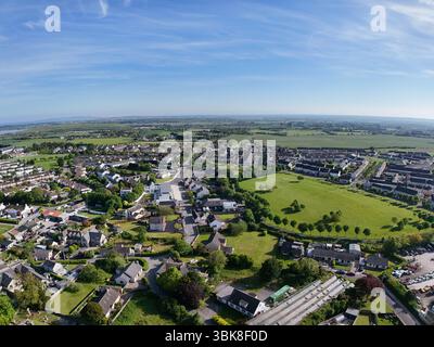 Lusk, Dublin, Ireland - 14th May 2025 - Aerial image of Lusk village ...
