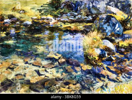 Alpine Pool - by John Singer Sargent, 1907 Stock Photo - Alamy