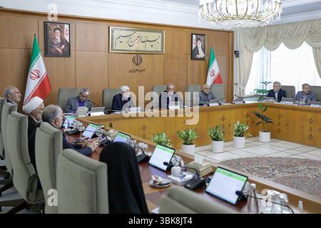 Iranian President, Masoud Pezeghian, chairs a meeting of the Iranian ...