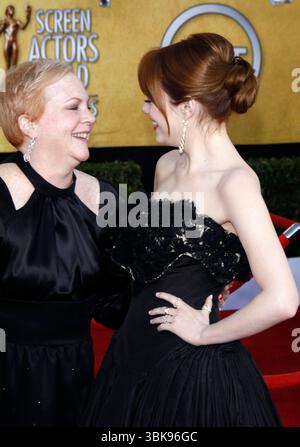 Emma Stone with her mother Krista Stone at the 18th annual Screen ...