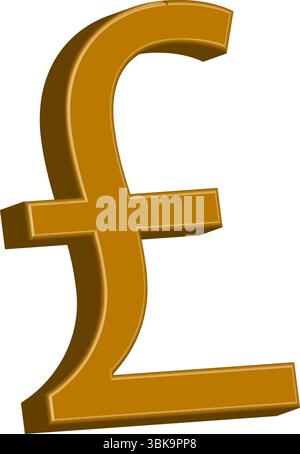 Great Britain, United Kingdom money icon isolated on round silver coin ...