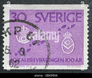 SWEDEN - CIRCA 1962: stamp printed by Sweden, shows King Gustav VI ...