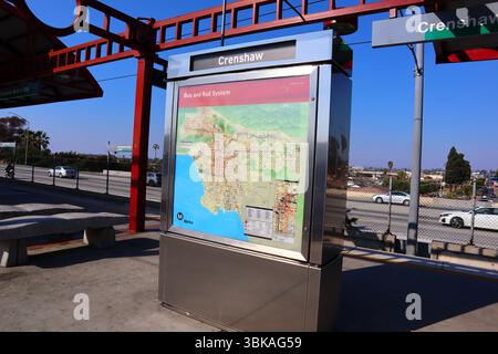 Hawthorne (LA County), California: Crenshaw LA Metro C Line Station ...