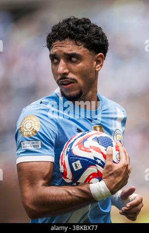 Omar Marmoush of Manchester City during the Premier League match ...