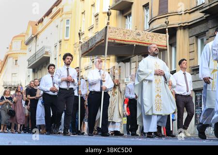 Zagreb, Croatia. 19th June, 2025. Mass celebration on the feast of ...