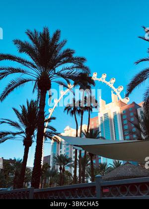 High Roller Cabin and Las Vegas Skyline Stock Photo - Alamy